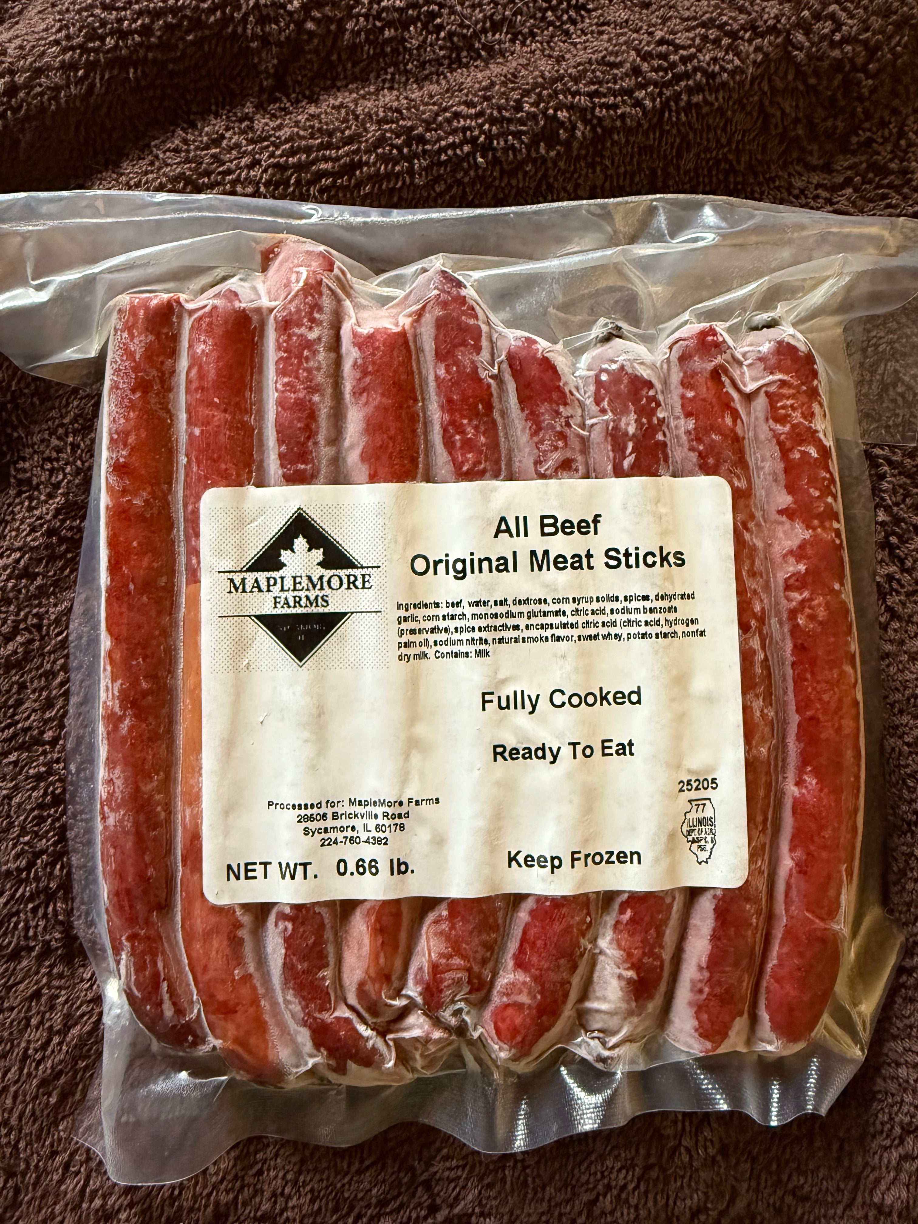 All beef snack sticks-original flavor – Maplemore Farms